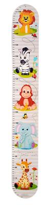 Wooden Decoration Height Chart Zoo Animals 120x10x880mm NEW Measure ...