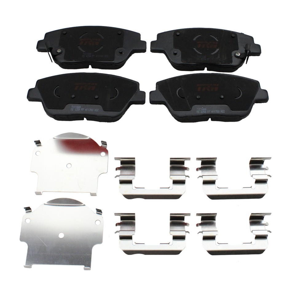 TRW Pro Front Slotted Ceramic Brake Pad Set Clips for Hyundai Sonata ...