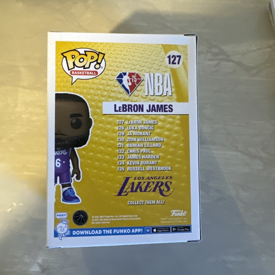 Funko Pop Basketball NBA Los Angeles Lakers #127 LeBron James vinyl ...