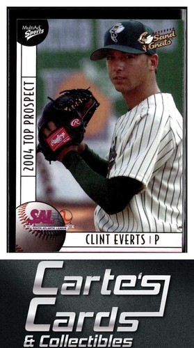 Clint Everts 2004 MultiAd South Atlantic League Top Prospects #8 Sand ...