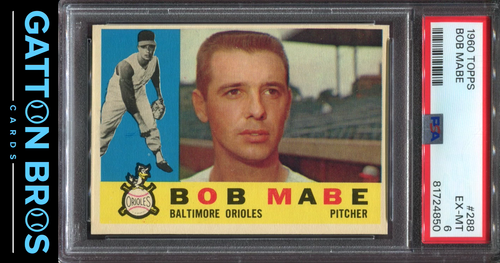 1960 Topps Bob Mabe #288 PSA 6 EX-MT | eBay