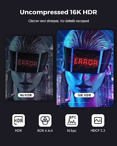 DisplayPort 2.1 Cable 10FT DP 2.0 Cable 16K@60Hz8K@120Hz 4K@240Hz 2K ...