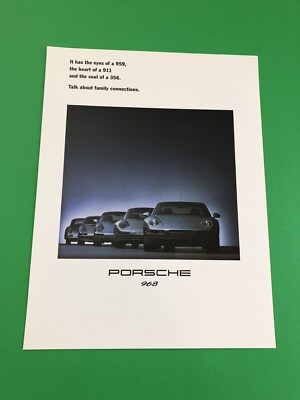 PORSCHE 968 VINTAGE ORIGINAL PRINT AD ADVERTISEMENT PRINTED A3 | eBay UK