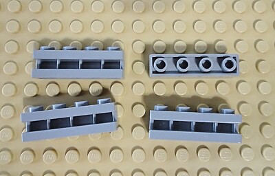 LEGO Parts: 2653 Brick, Modified 1 x 4 with Groove, Light Bluish Gray ...