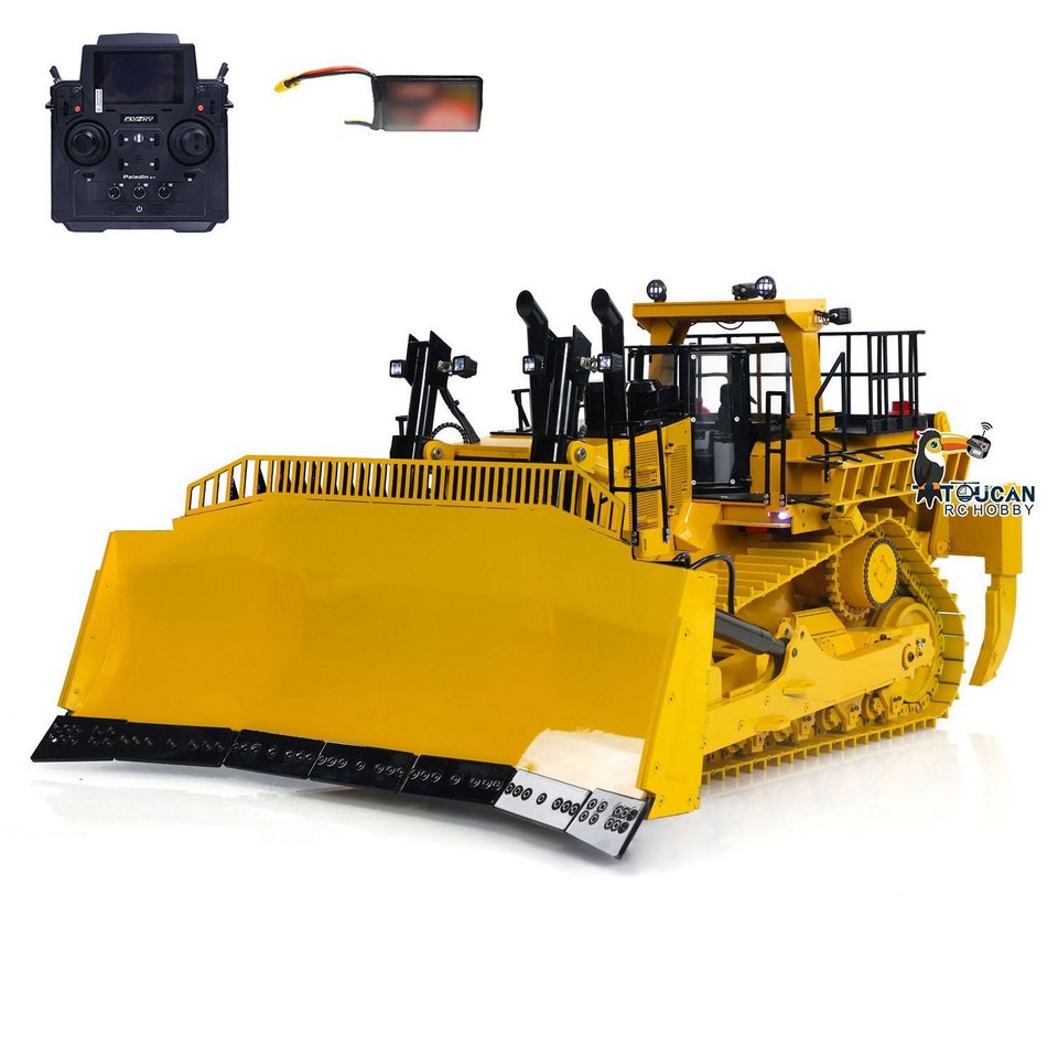 1/14 Hydraulic RC Bulldozer Metal RTR Remote Control Dozer D11T Smoke ...
