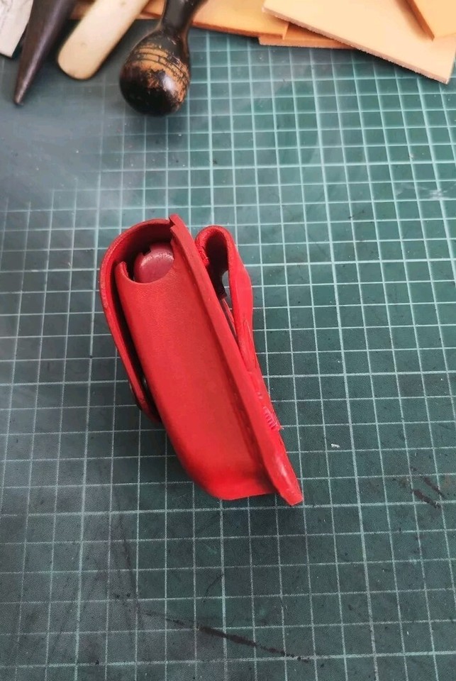 Victorinox Swiss Army Knife Leather Sheath Leather Belt Case Red, Custom Made | eBay