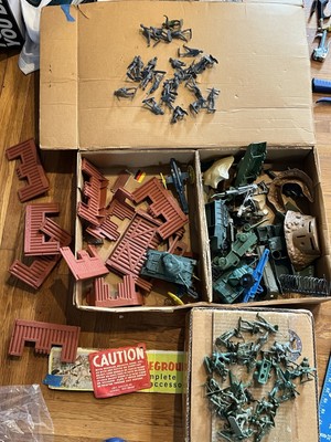 vintage marx battleground playset + Extras As Is Figures Men | eBay
