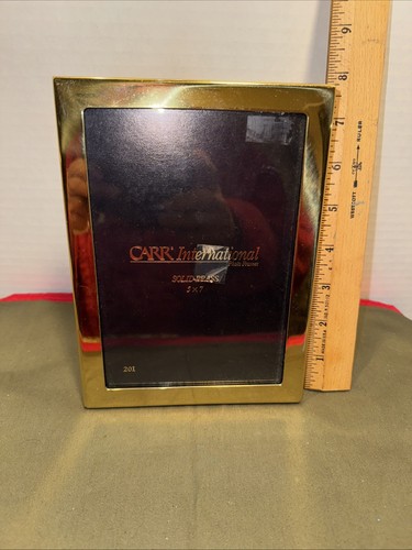 New Carr International Brass Standing Glassed Rectangular Photo Frame 5 ...