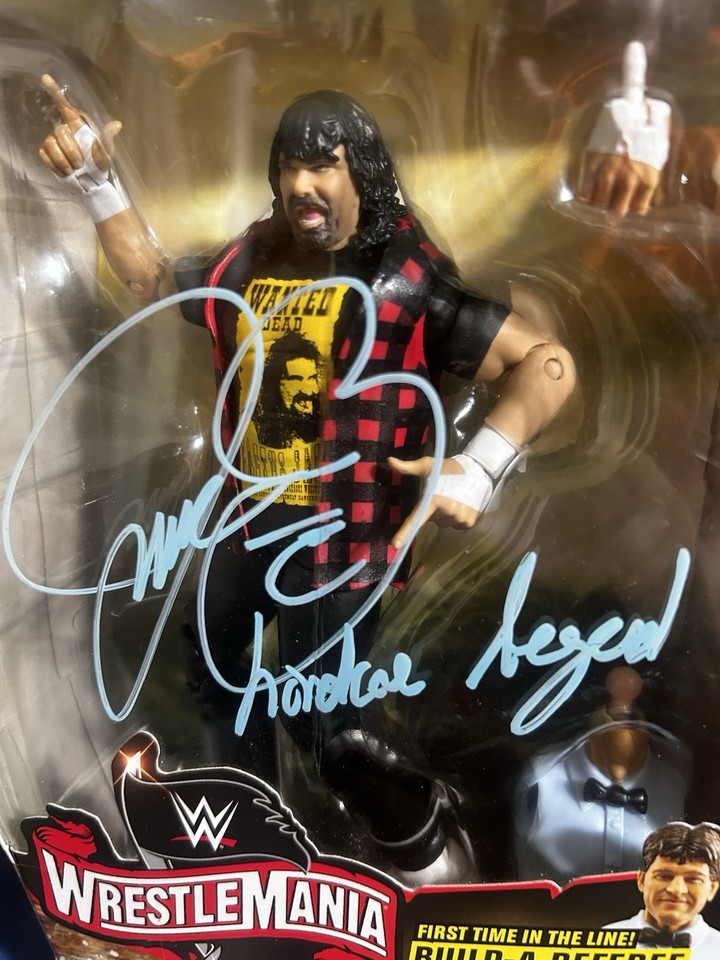 MICK FOLEY Signed Mattel Elite Figure Wrestlemania AUTOGRAPH WWE | eBay