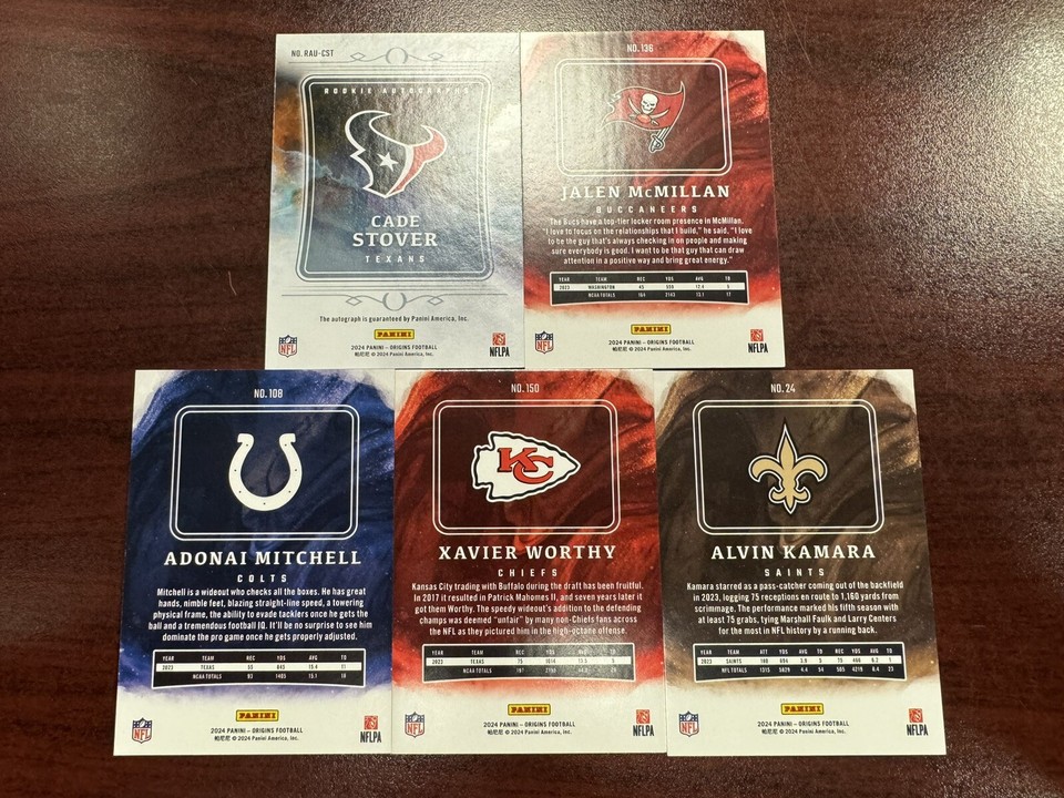 2024 Panini Origins Lot Kamara, Worthy, Mitchell, Stover & McMillan | eBay