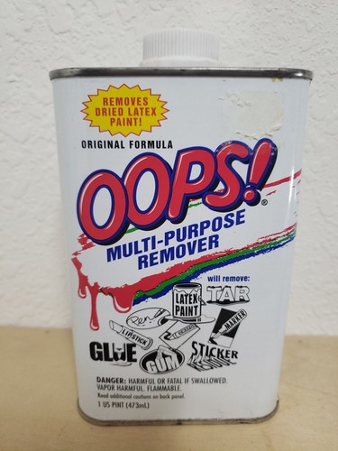 Oops Remover - 1 Pint (16oz) Tin Can DISCONTINUED Original Formula for ...