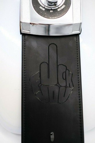 All Black Middle Finger Harley Davidson Leather Fuel Gas Tank Panel Bib ...