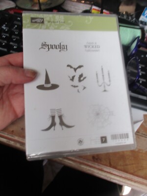 Stampin' Up! Wicked Cool Stamp Set, spiderweb, bats, spooky. | eBay