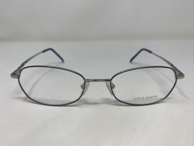 Cote D’Azur Sally 03 51-18-135 Blue/Silver Metal Full Rim Eyeglasses ...