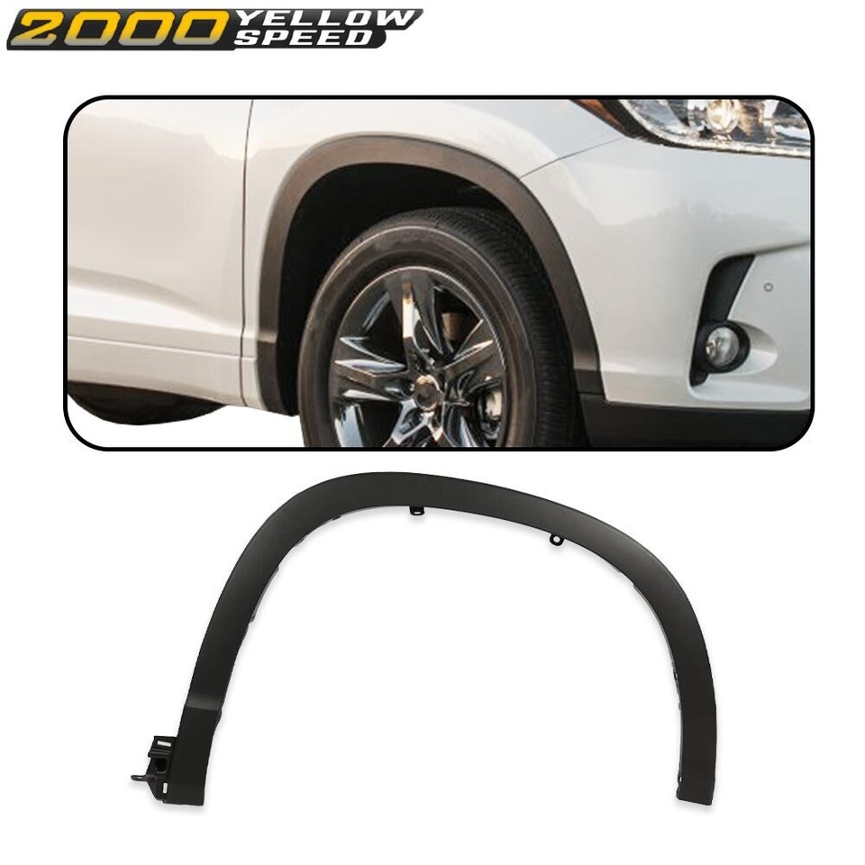 Fit For 2014-2019 Toyota Highlander Front Wheel Well Arch Molding ...