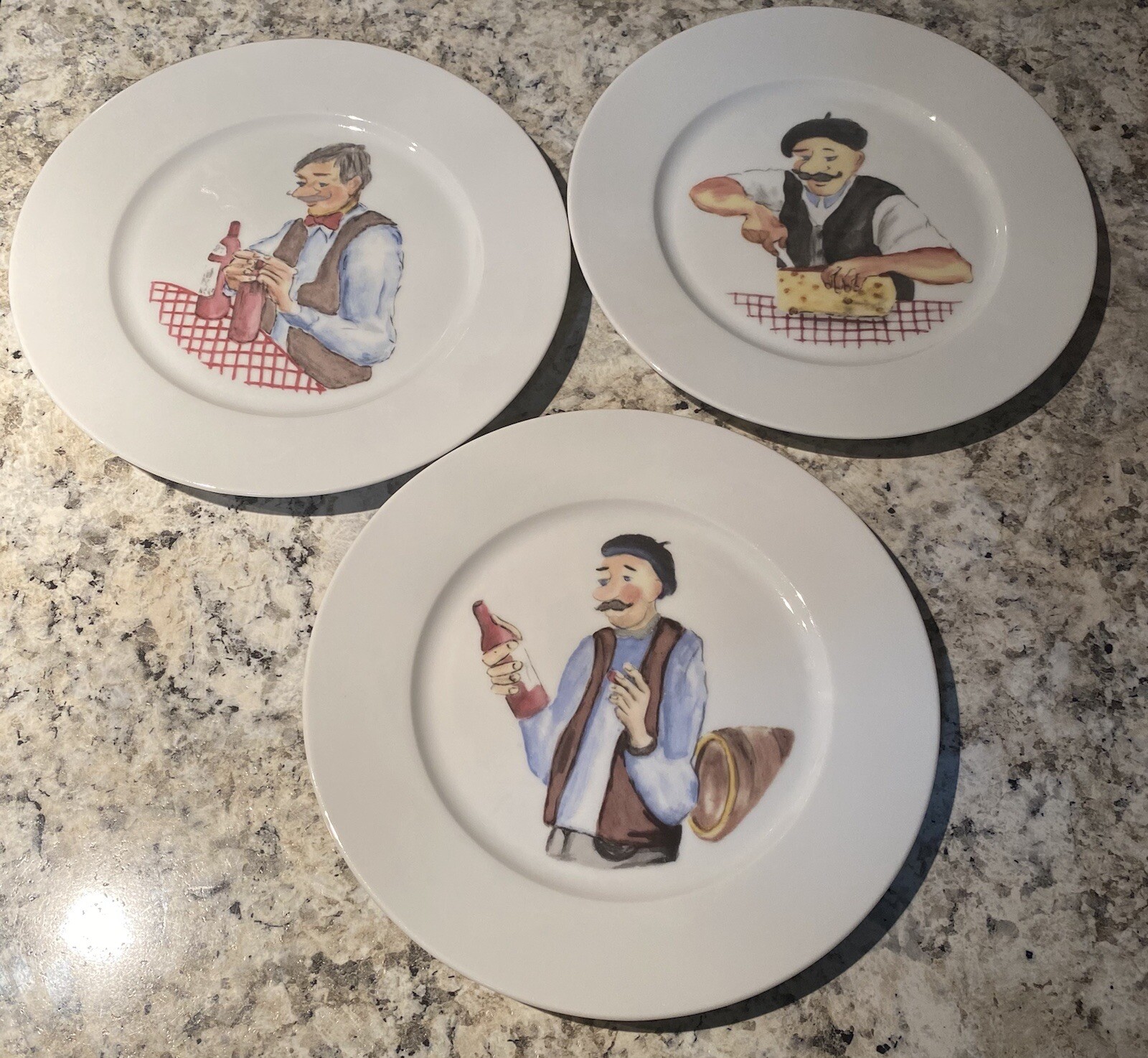 Set Of 3 Revol H. Wallaeys French Men Plate Collectables | eBay