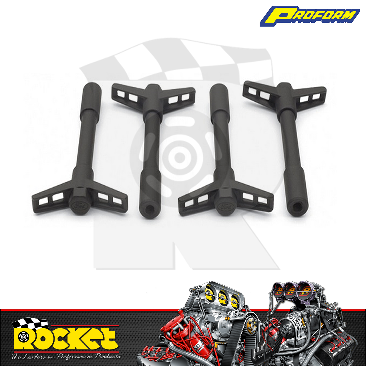 Proform Fits Ford Logo Valve Cover Wing Nuts Fits SB Fits Ford - PR302 ...