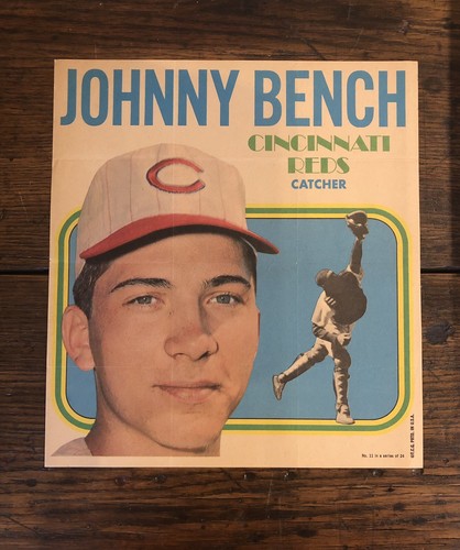 Johnny Bench 1970 Topps Poster Insert (HOF) - Cincinnati Reds #11 NM-MT ...