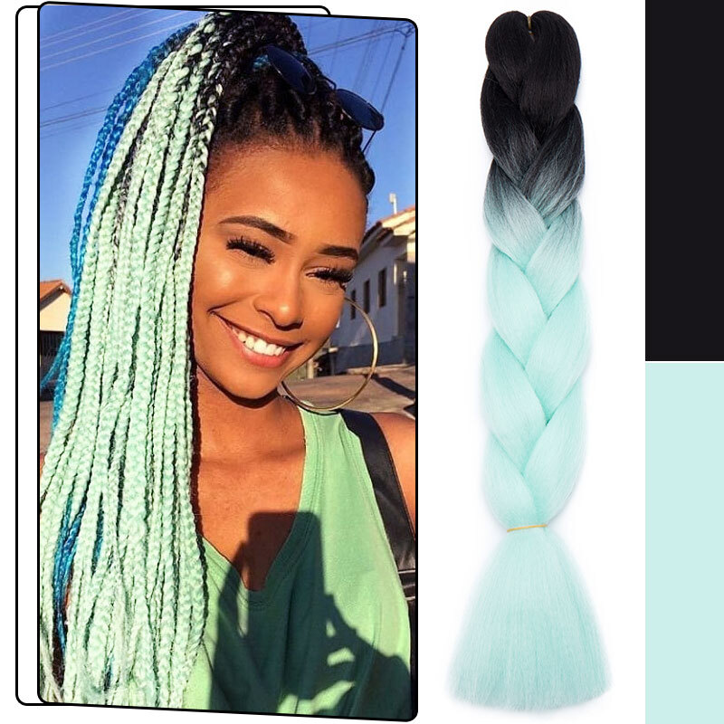 Mega Thick Box Braid Long Jumbo Braiding Hair Extension As Human Real ...