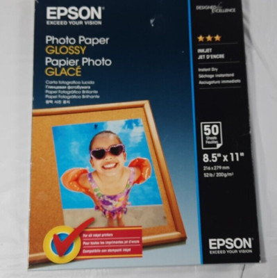 Epson 8.5" x 11" Photo Paper - Glossy White (50/PK) New | eBay