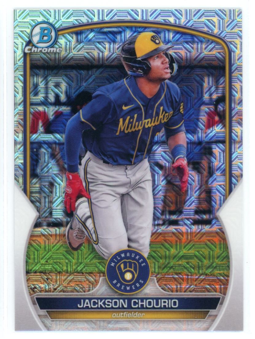 2023 Bowman Chrome Mega Box Mojo Refractor Jackson Chourio Milwaukee ...