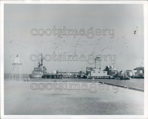 1963 Press Photo Ship Docked at US Naval Base 1960s Key West Florida | eBay