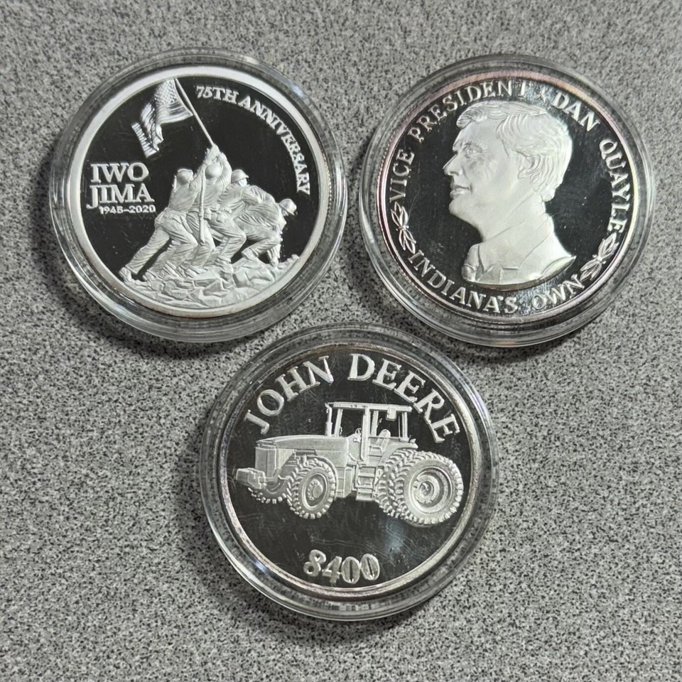 6 Vintage 1 oz Silver Art Rounds & Bar ( | eBay