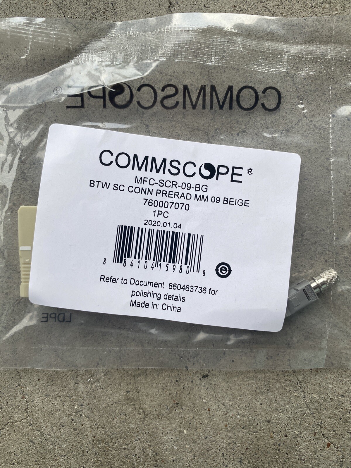 LOT of 12 Commscope SC Connector BTW Pre-Radiused Fiber Multimode MFC ...
