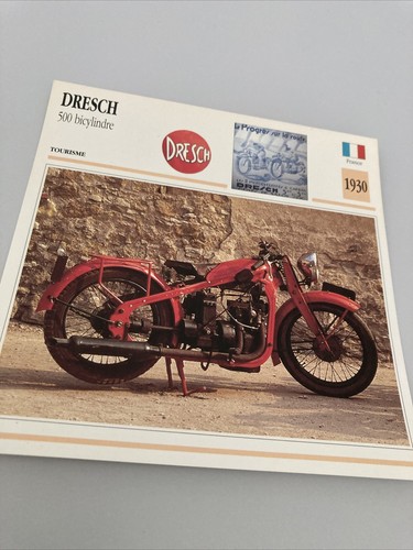 Dresch 500 Bicylindre 1930 Motorcycle Collection Card Atlas France | eBay