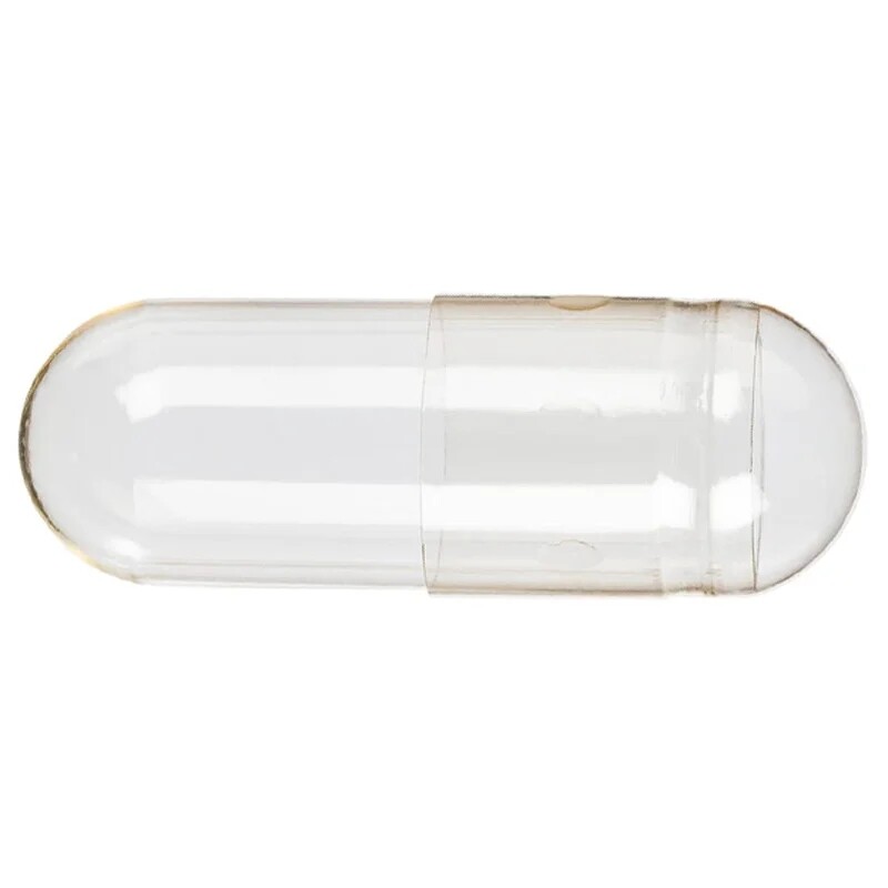 Size 1 Empty Capsules Gelatin Clear Capsules Hollow Gelatin Seperated ...