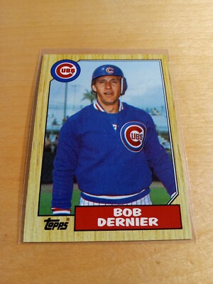 1987 Topps #715 BOB DERNIER Chicago Cubs Baseball Card, Outfielder ...