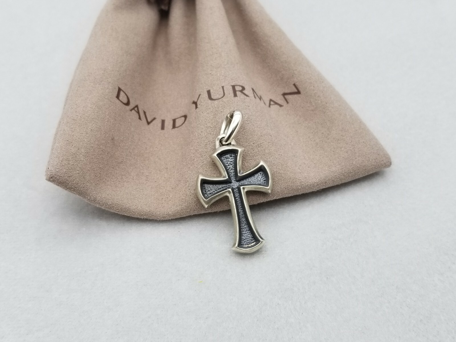 David Yurman men's knife-edge cross pendant enhancer … - Gem