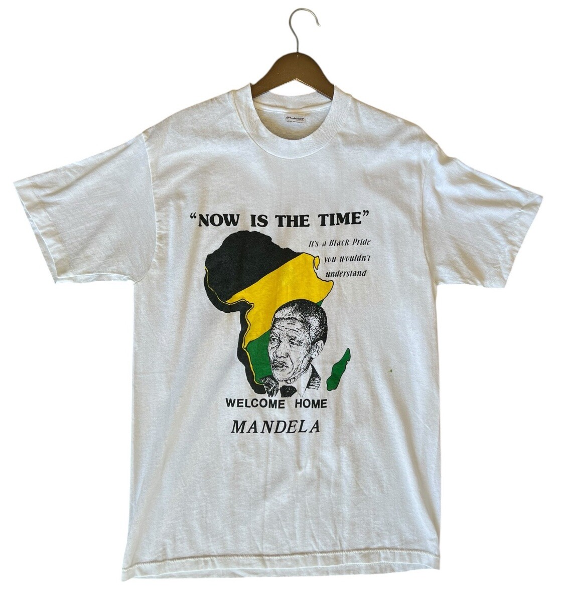 Vintage Nelson Mandela 1990 Shirt Mens Large White St… - Gem