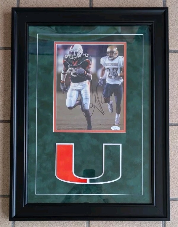Sean Taylor Autographed Signed Miami Hurricanes 8X10 Autograph Framed ...