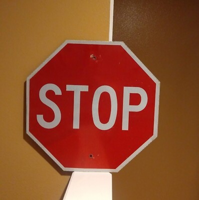 Authentic stop sign decoration [REAL] [METAL] for dorm room, party, man ...