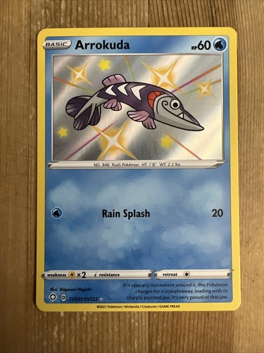 Arrokuda - SV031/SV122 - Pokemon Shining Fates Sword Shield Shiny Rare ...