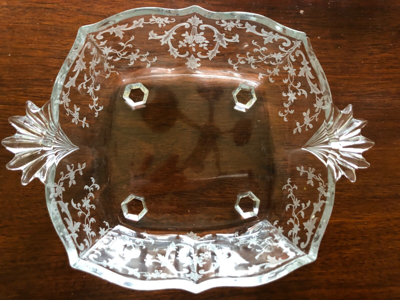 Fostoria etched crystal serving set - Navarre clear | eBay