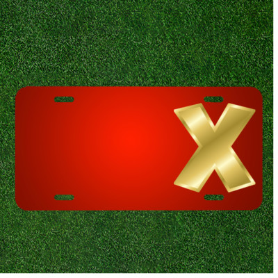 Custom Personalized License Plate With Add Names To Letter X Lowercase ...