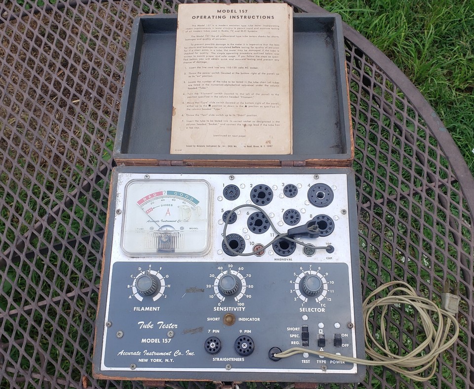 ACCURATE INSTRUMENT CO. Model 157 Vacuum Tube Tester! | eBay