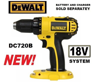 NEW Dewalt 18V 18 Volt DC720 DC720B 1/2" (13mm) Cordless DRILL DRIVER ...