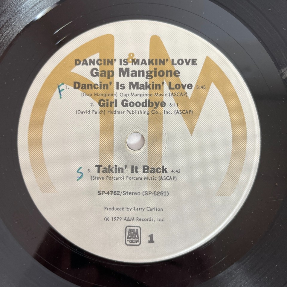 Gap Mangione – Dancin' Is Makin' Love Vinyl, LP 1979 A&M Records – SP ...