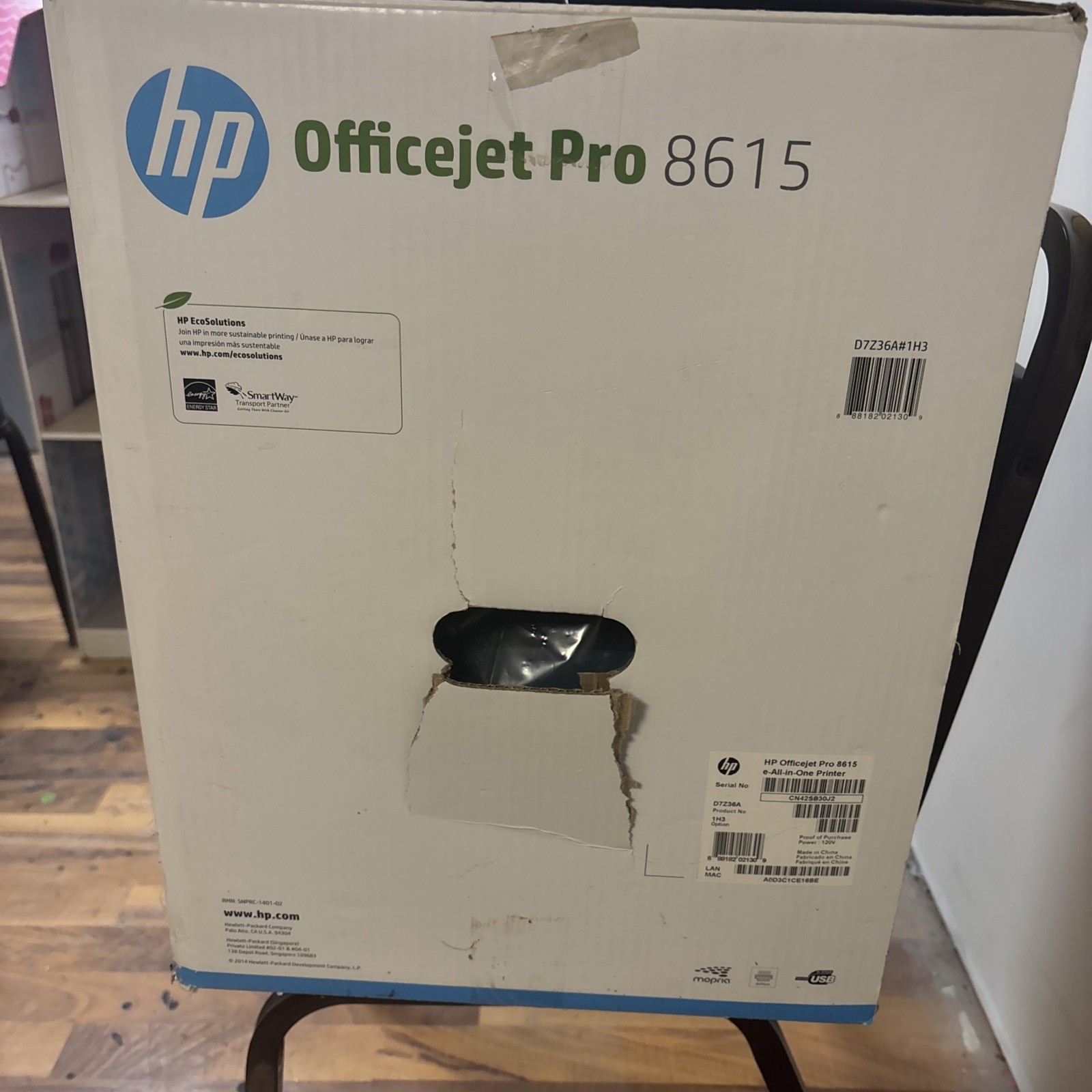 HP OfficeJet Pro 8615 e-All-in-One Inkjet Printer - Black (D7Z36A) for ...