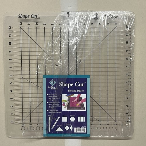 June Tailor Shape Cut JT-796 12 x 12 Sewing Ruler Quilting Tool VTG W ...
