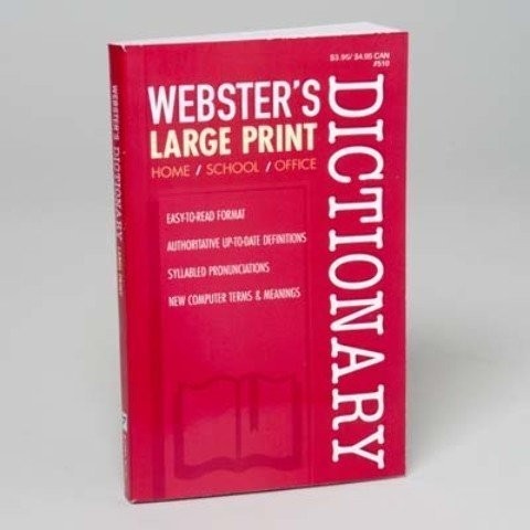 Webster's Large Print Dictionary 2014 - 2 Pack! | eBay