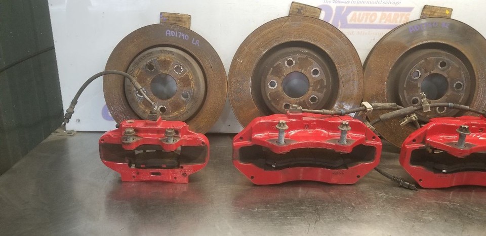 18 DODGE DURANGO SRT 392 BREMBO BRAKE CALIPER SET WITH ROTORS FRONT AND ...