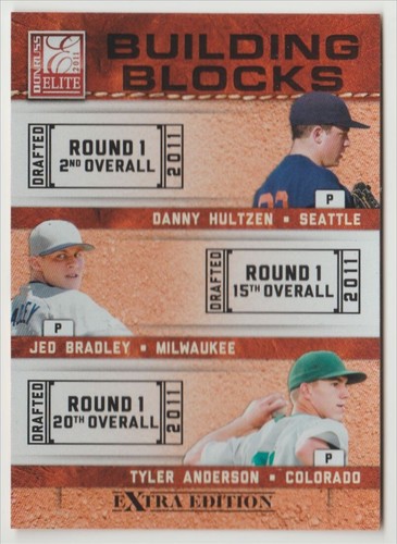 2011 Elite Extra Edition Building Blocks Trio #8 Hultzen/Bradley ...