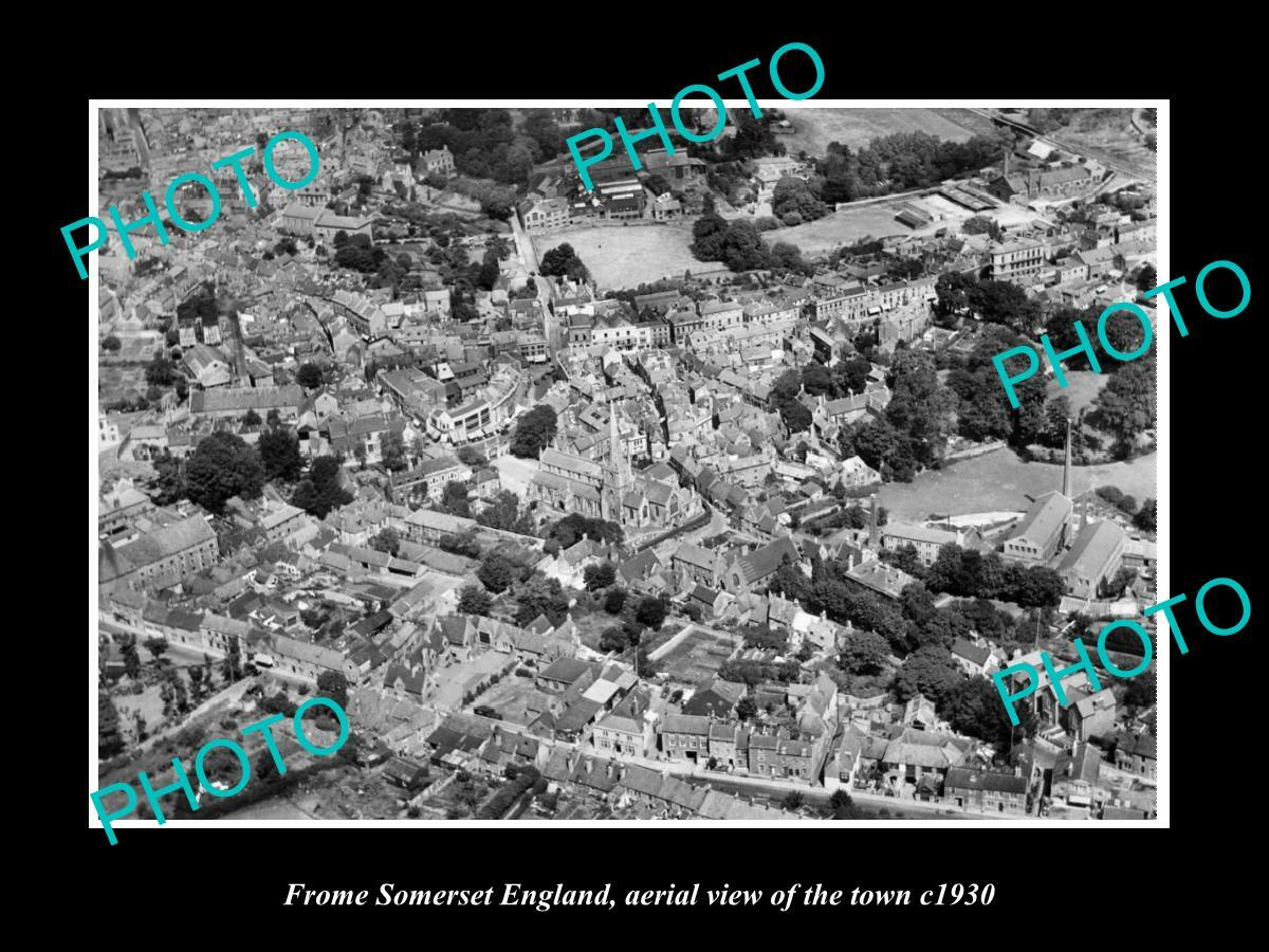 OLD 6 X 4 HISTORIC PHOTO OF FROME SOMERSET ENGLAND AERIAL VIEW OF TOWN ...