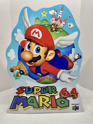 Super Mario 64 Promo-like Standee Game Room Artwork Nintendo Sign | eBay