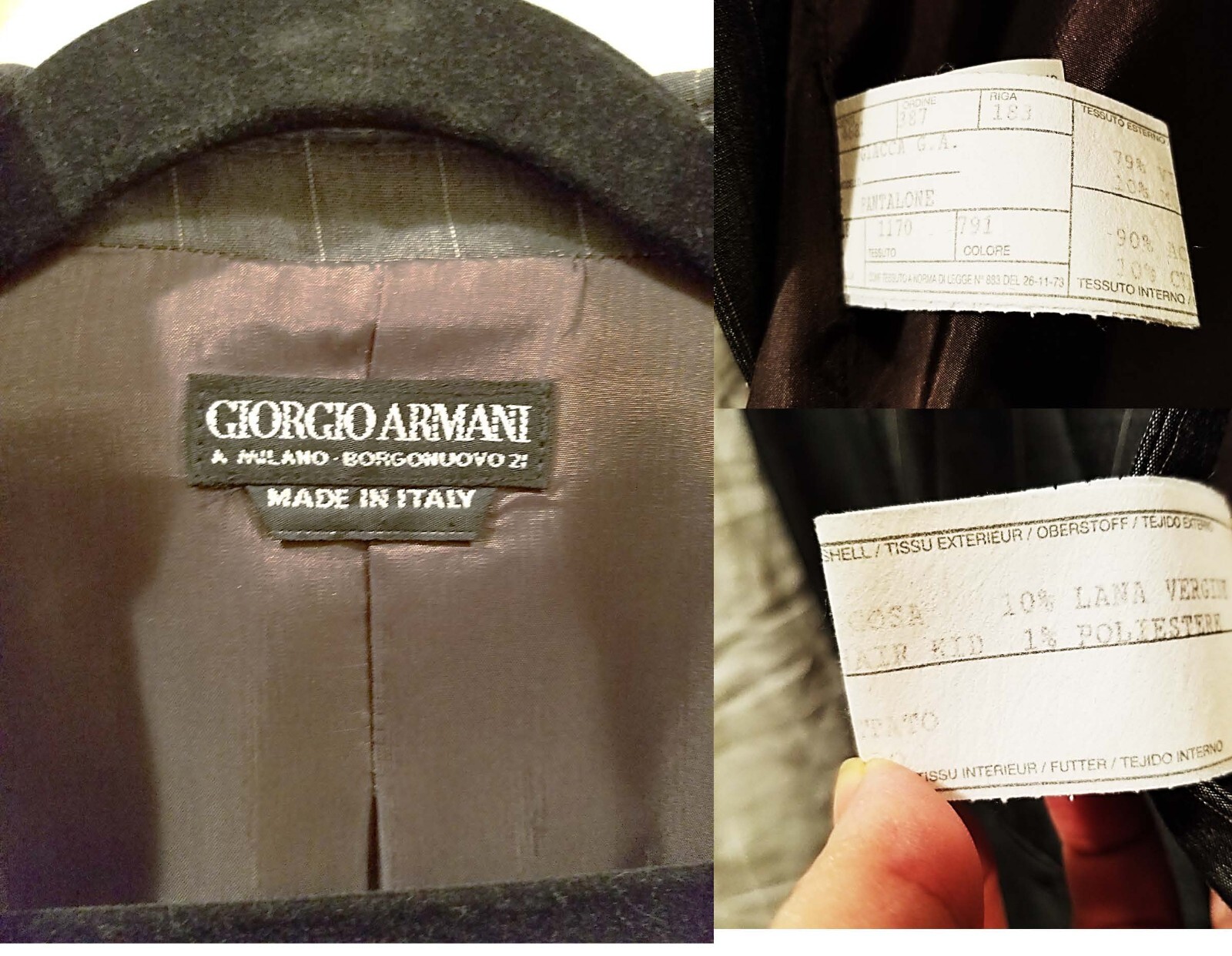 Giorgio Armani (Black Label) Pinstripe Jacket - Gem