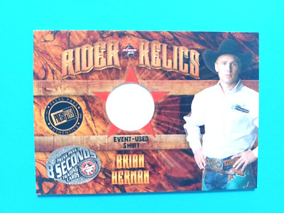 2009 PRESS PASS PBR 8 SECONDS PRO BULL RIDER RELICS SHIRT BRIAN HERMAN ...